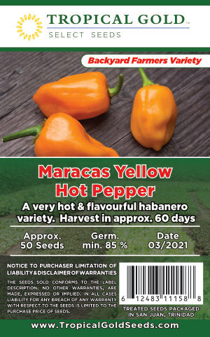 MARACAS YELLOW HOT PEPPER – Tropical Gold Seeds